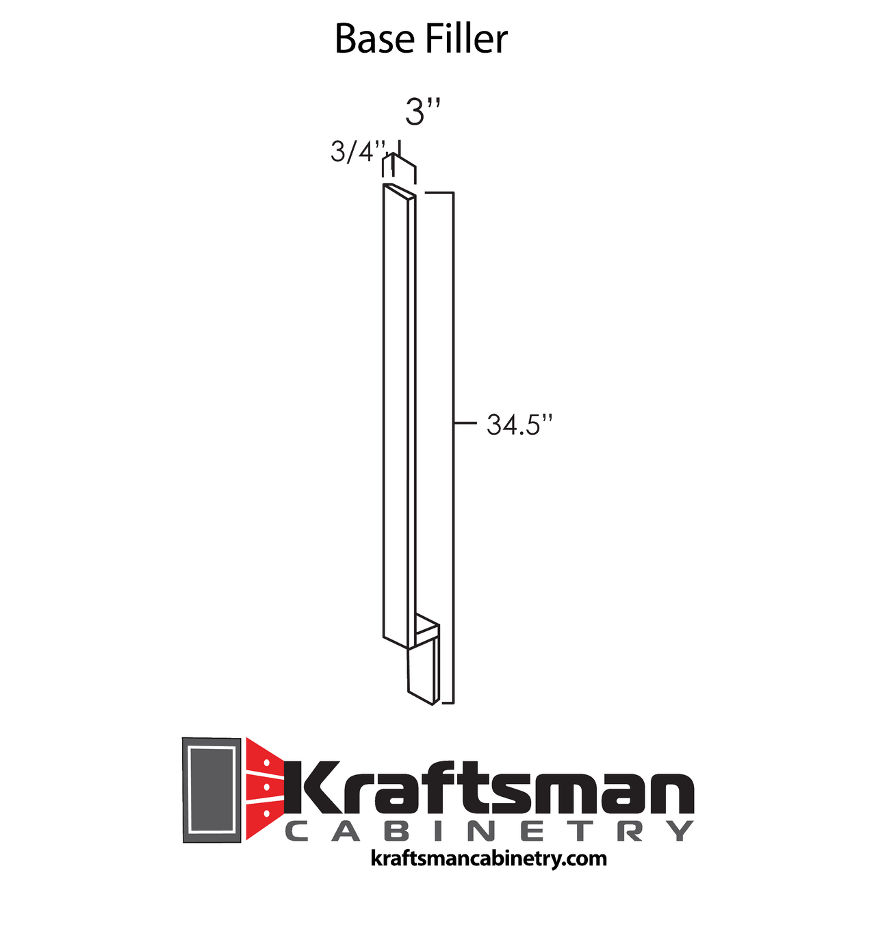 Base Filler Aspen White | Kraftsman Cabinetry | Professional Cabinet ...