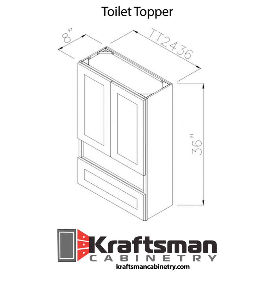 Toilet Topper | Kraftsman Cabinetry | Professional Cabinet Options